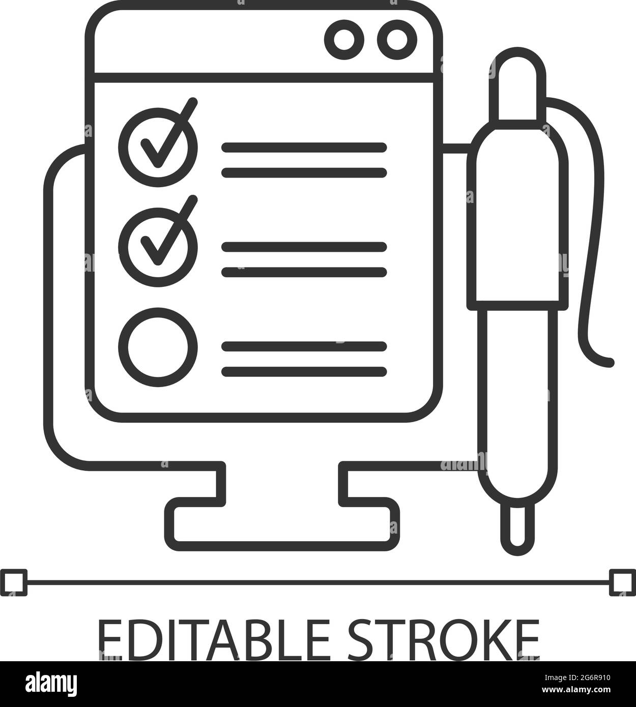 Online questionnaire icon simple Cut Out Stock Images & Pictures - Alamy