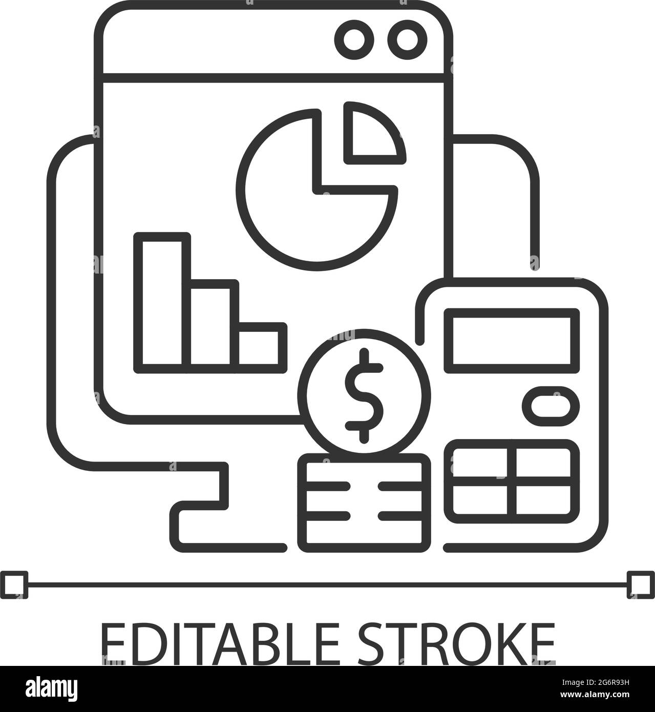 Cost management linear icon Stock Vector Image & Art - Alamy