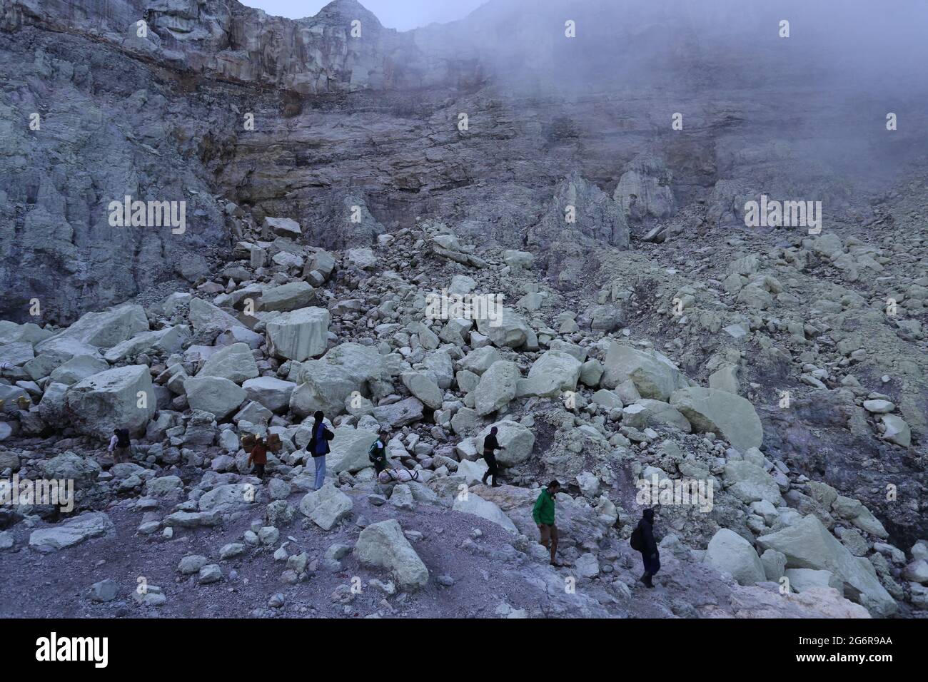 Blue flame Ijen and crater volcano East Java Indonesia Stock Photo - Alamy