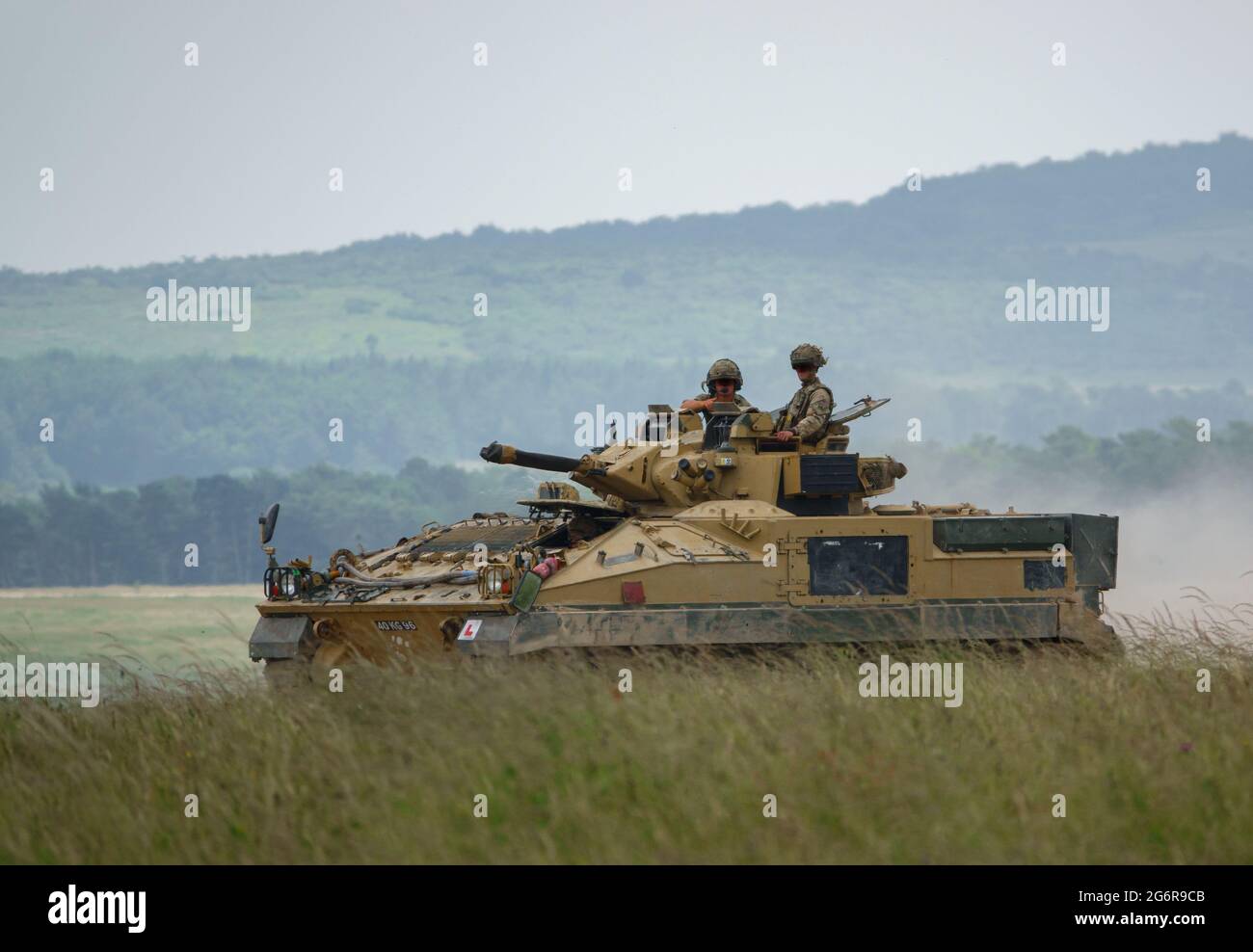 british army FV510 Warrior light infantry fighting vehicle on maneuvers ...