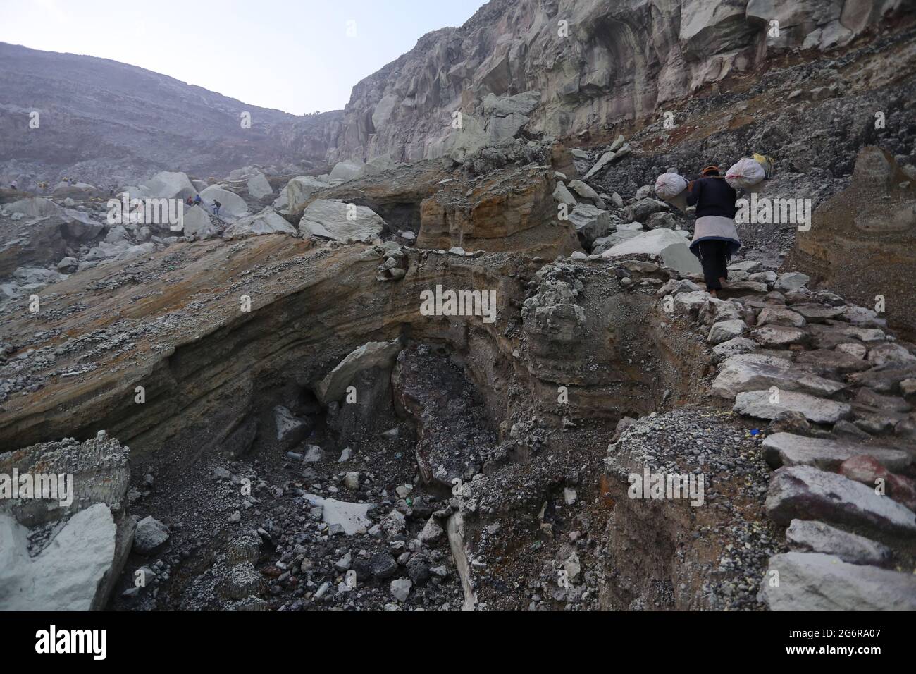 Blue flame Ijen and crater volcano East Java Indonesia Stock Photo - Alamy