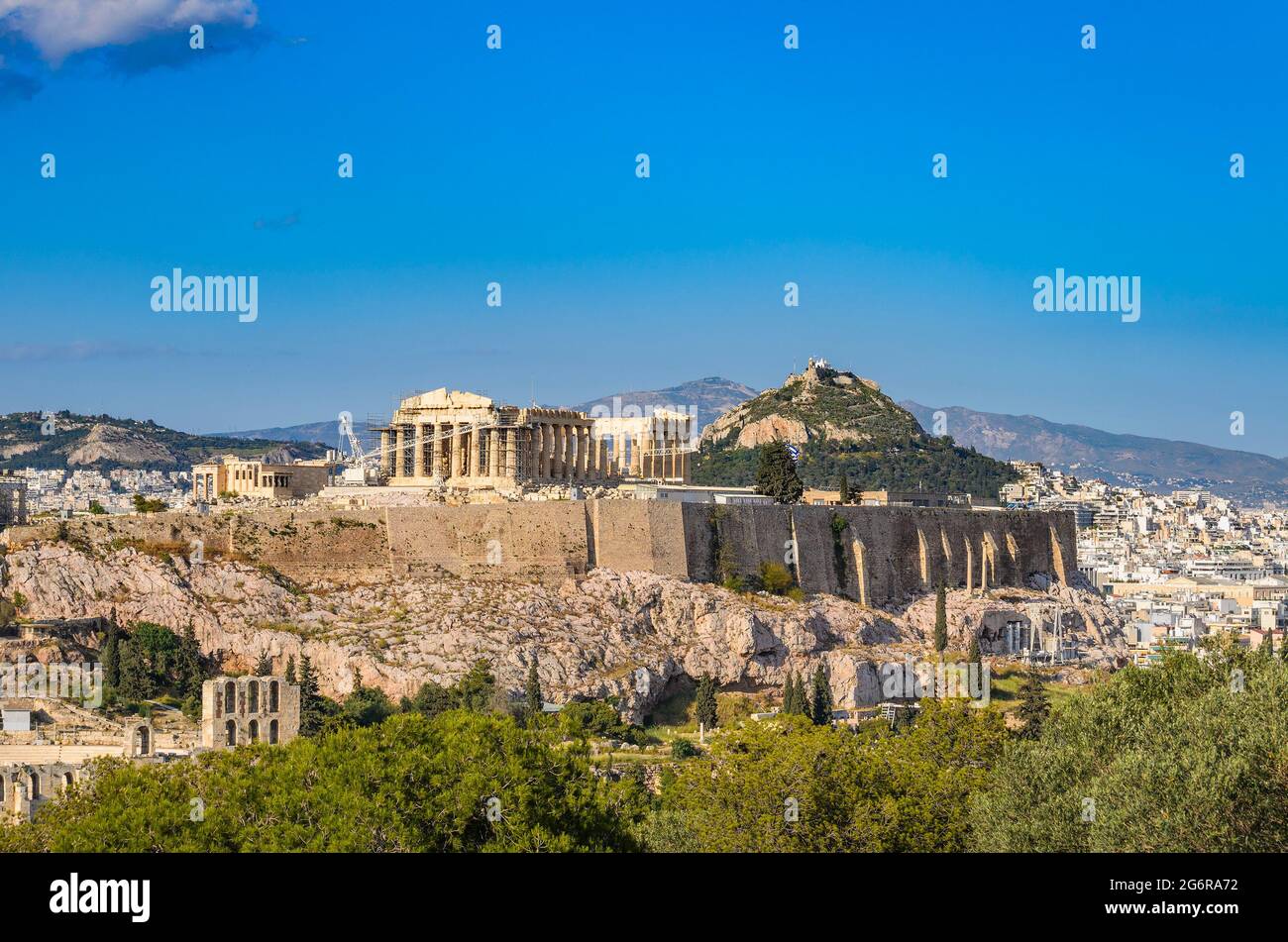 Iconic view of the Acropolis of Athens, Greece Stock Photo - Alamy