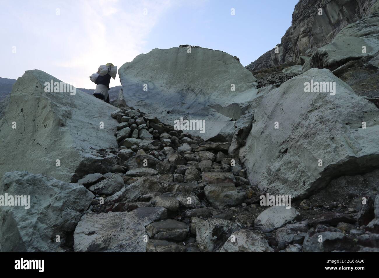 Blue flame Ijen and crater volcano East Java Indonesia Stock Photo - Alamy