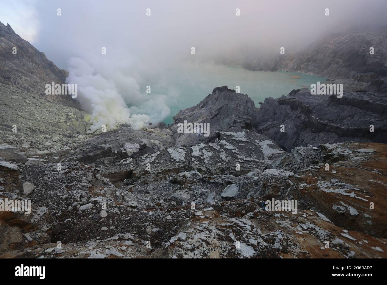 Blue flame Ijen and crater volcano East Java Indonesia Stock Photo - Alamy