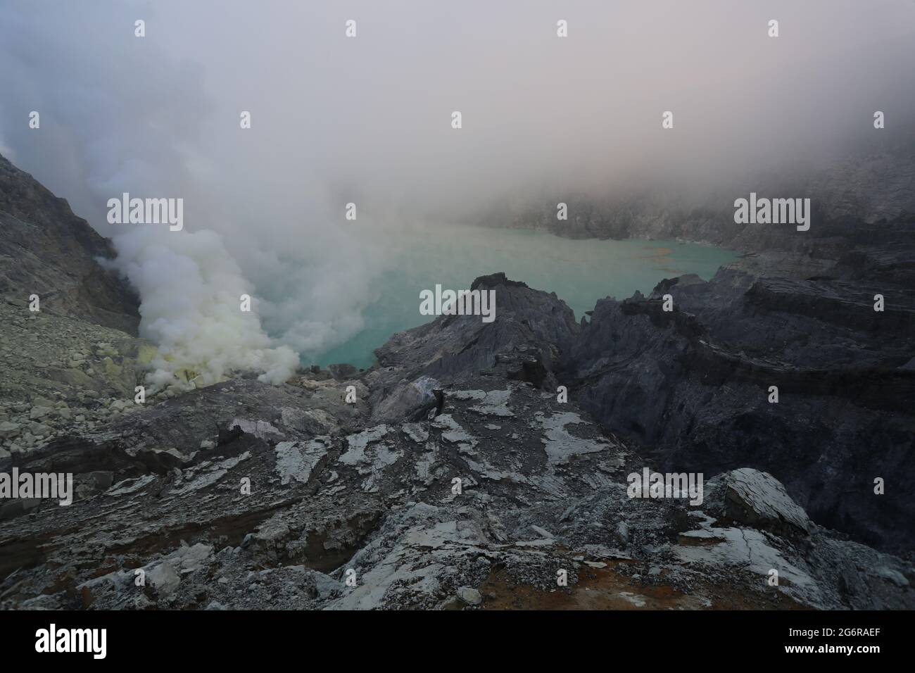 Blue flame Ijen and crater volcano East Java Indonesia Stock Photo - Alamy