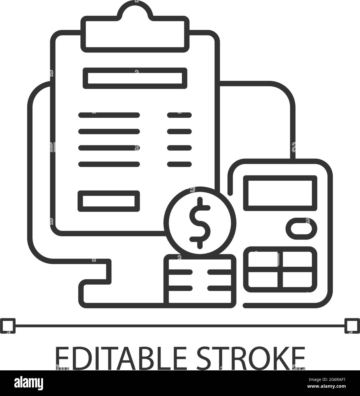 Invoicing linear icon Stock Vector Image & Art - Alamy