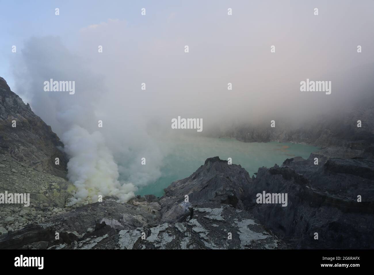 Blue flame Ijen and crater volcano East Java Indonesia Stock Photo - Alamy