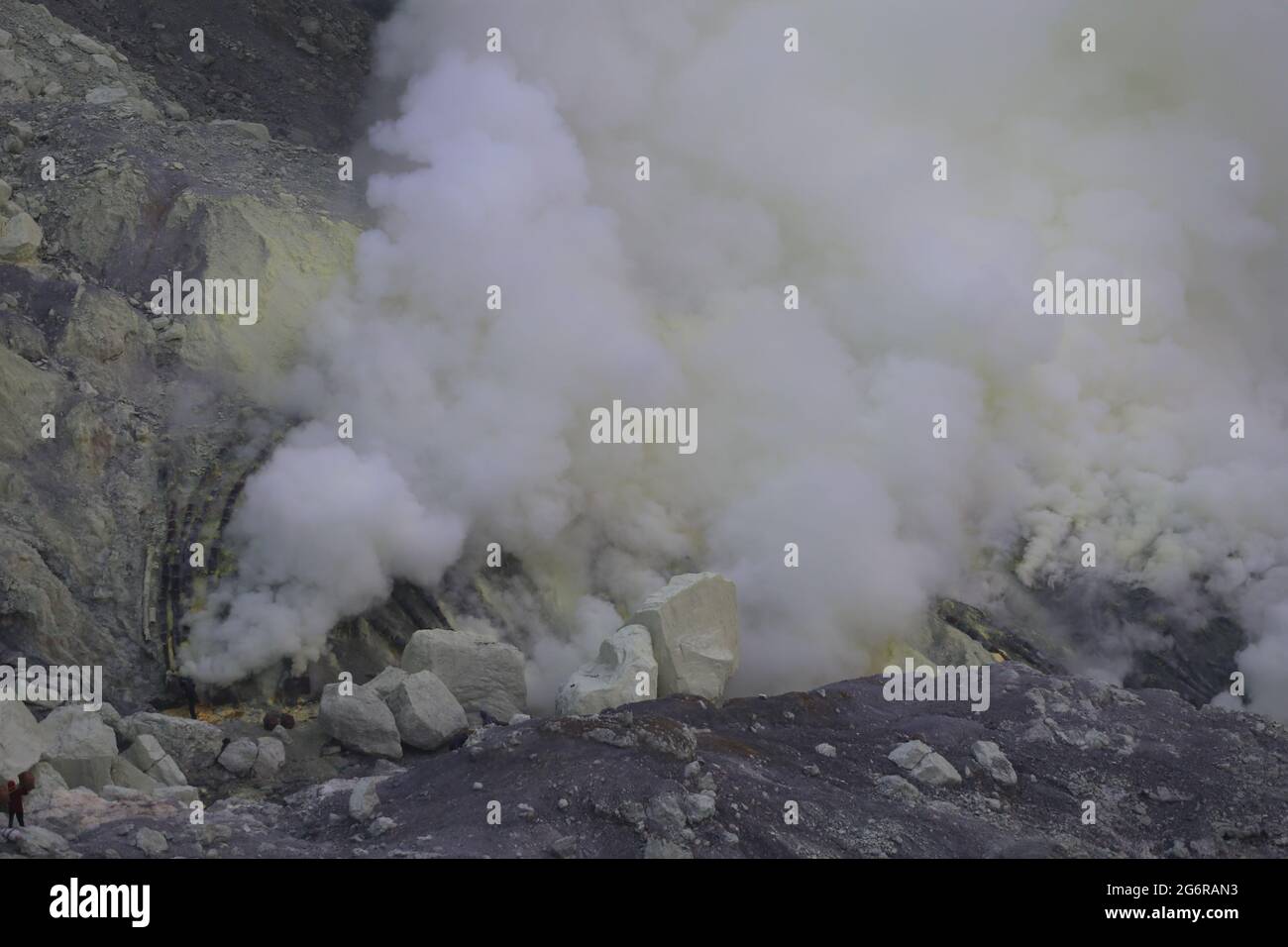 Blue flame Ijen and crater volcano East Java Indonesia Stock Photo - Alamy
