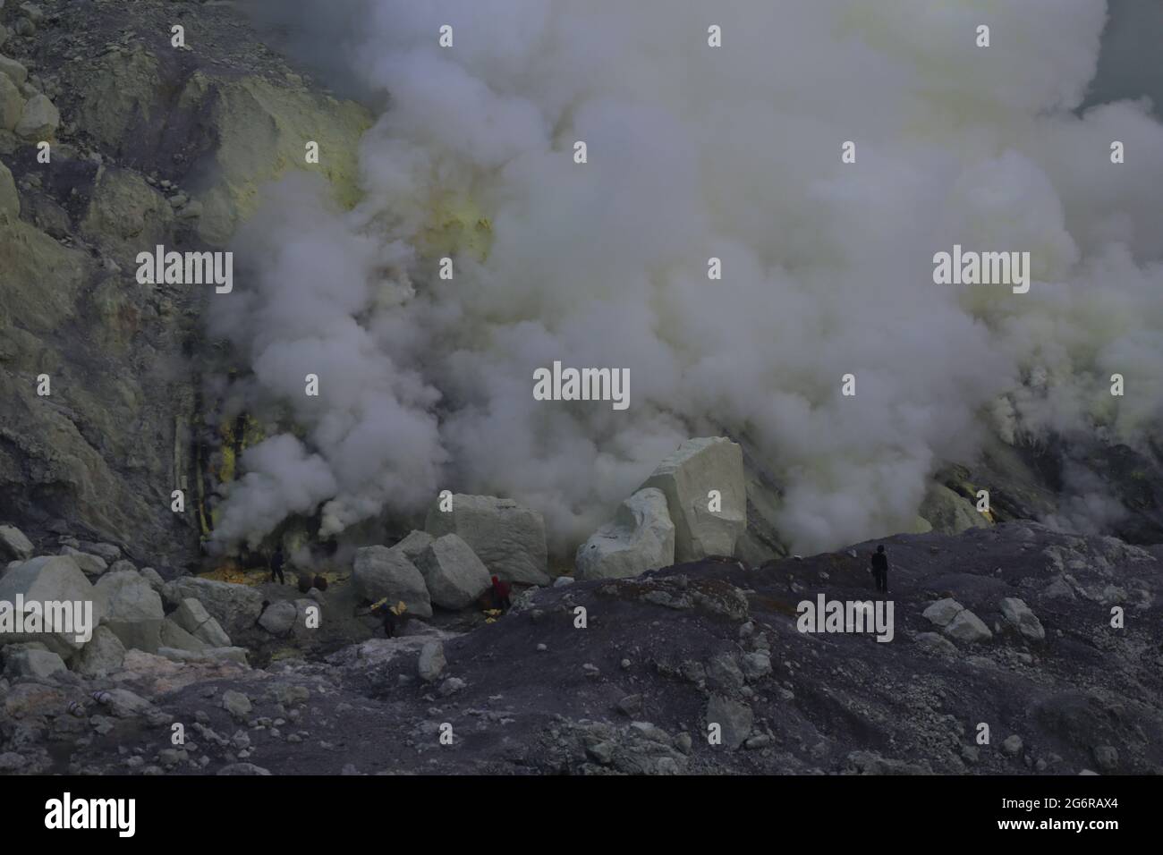 Blue flame Ijen and crater volcano East Java Indonesia Stock Photo - Alamy