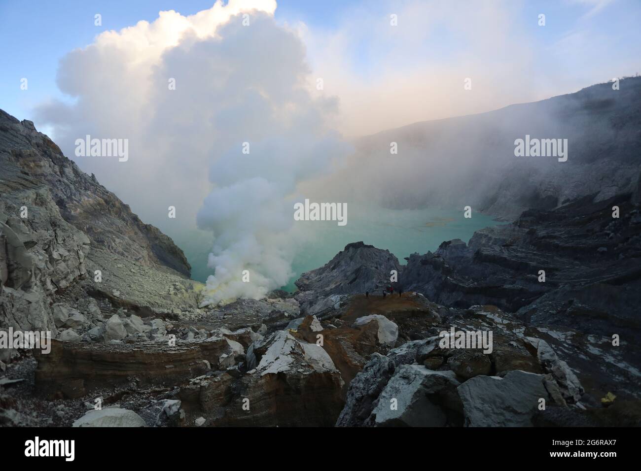 Blue flame Ijen and crater volcano East Java Indonesia Stock Photo - Alamy