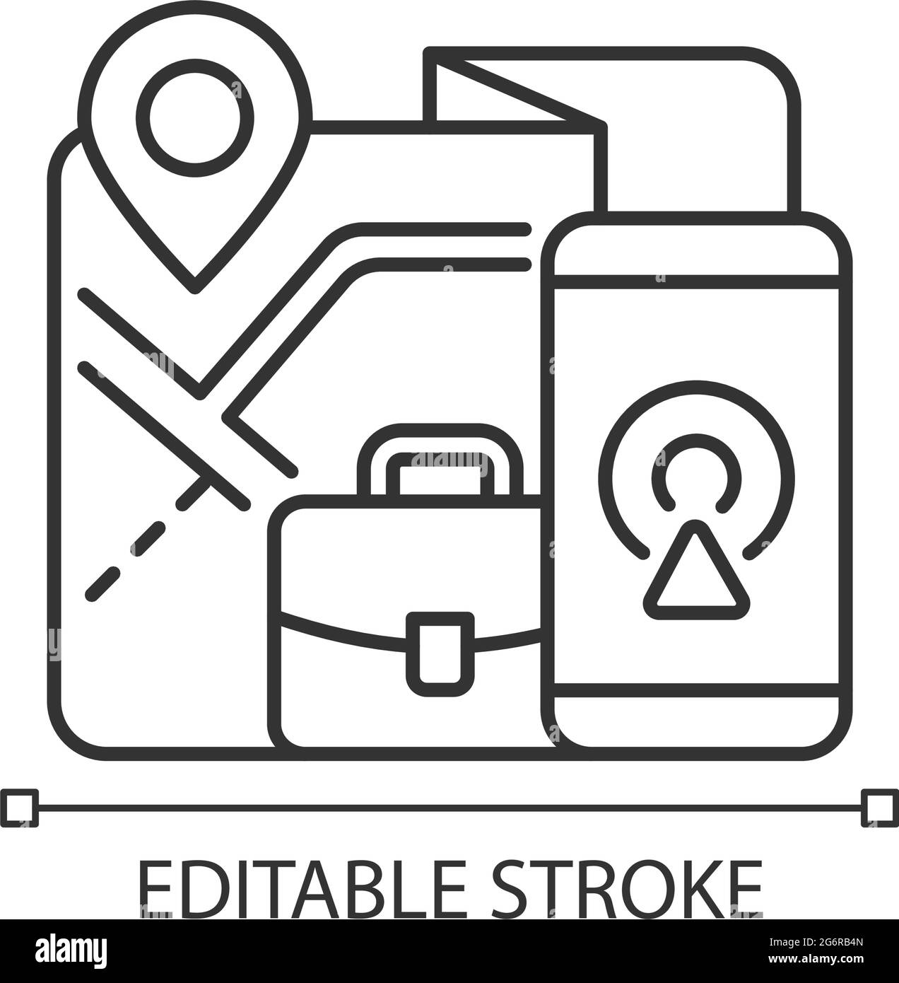 Employee gps tracking linear icon Stock Vector Image & Art - Alamy