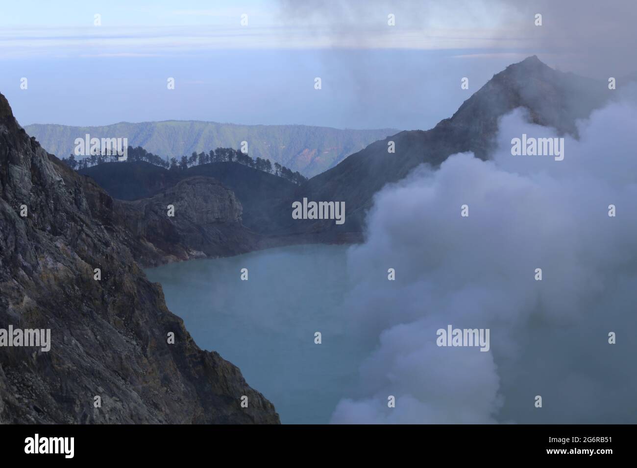 Blue flame Ijen and crater volcano East Java Indonesia Stock Photo - Alamy