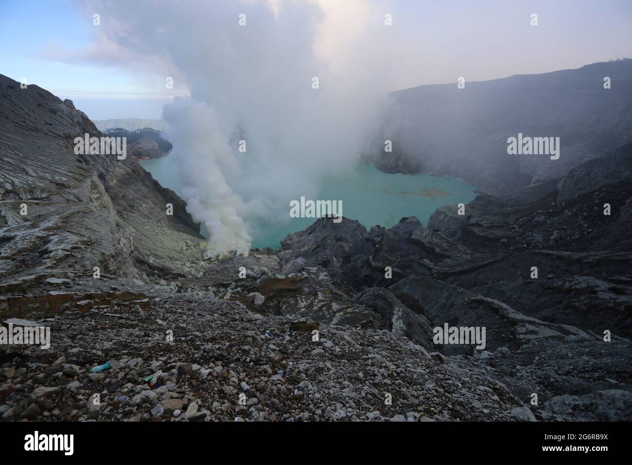 Blue flame Ijen and crater volcano East Java Indonesia Stock Photo - Alamy