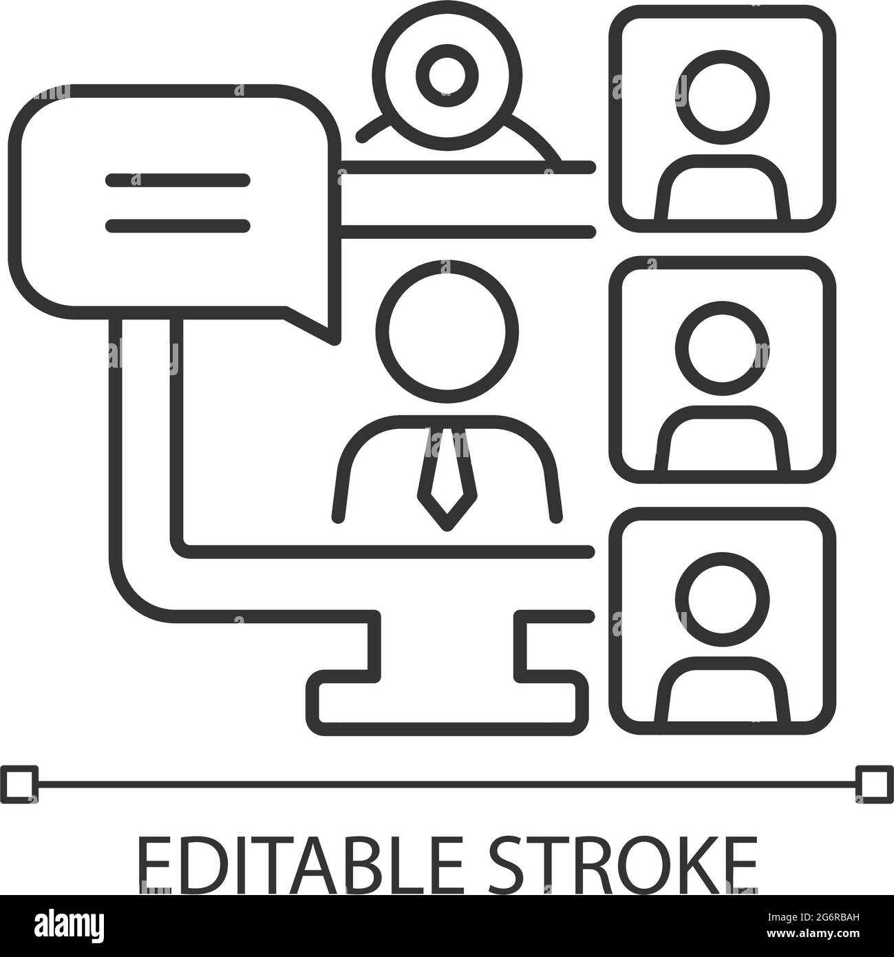 Video conference virtual business Black and White Stock Photos & Images ...