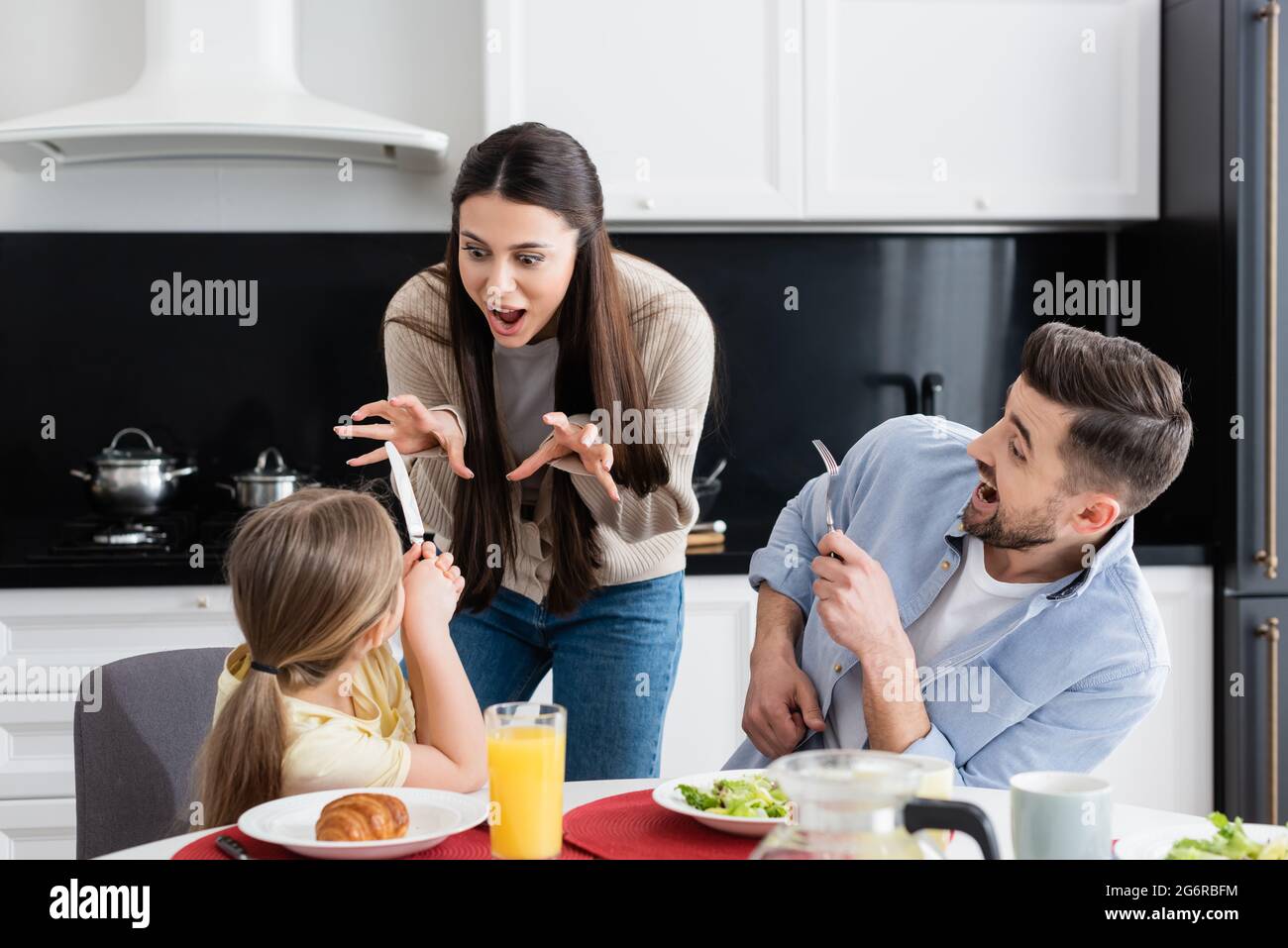 Scaring gesture hi-res stock photography and images - Alamy