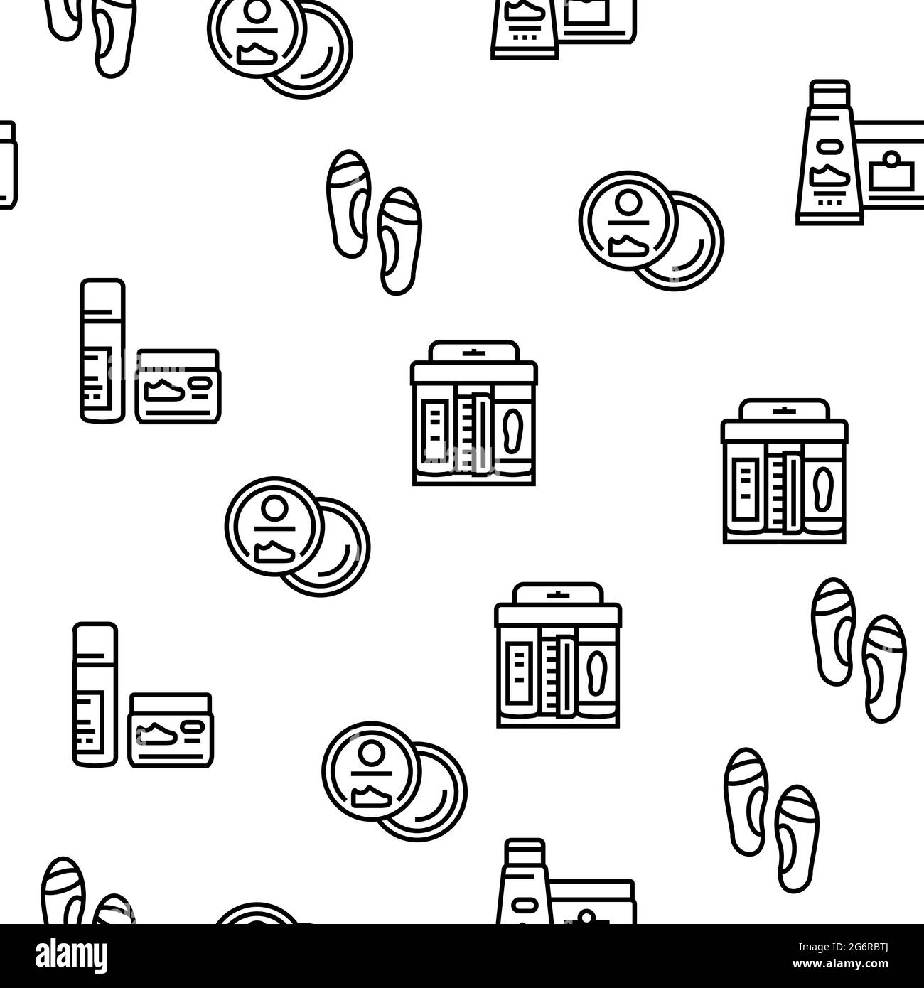 Shoe Care Accessories Vector Seamless Pattern Stock Vector Image & Art ...