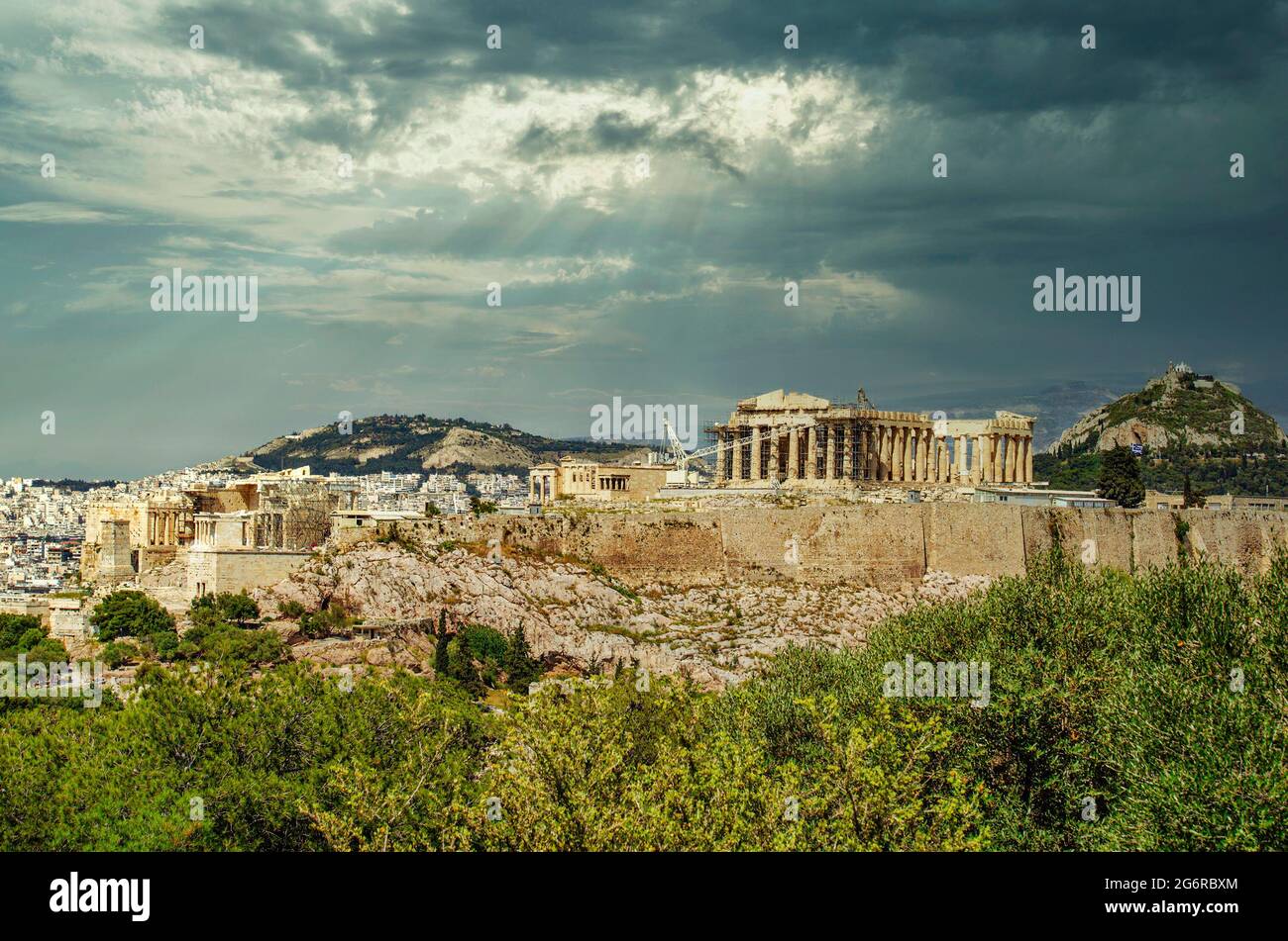 Iconic view of the Acropolis of Athens, Greece Stock Photo - Alamy