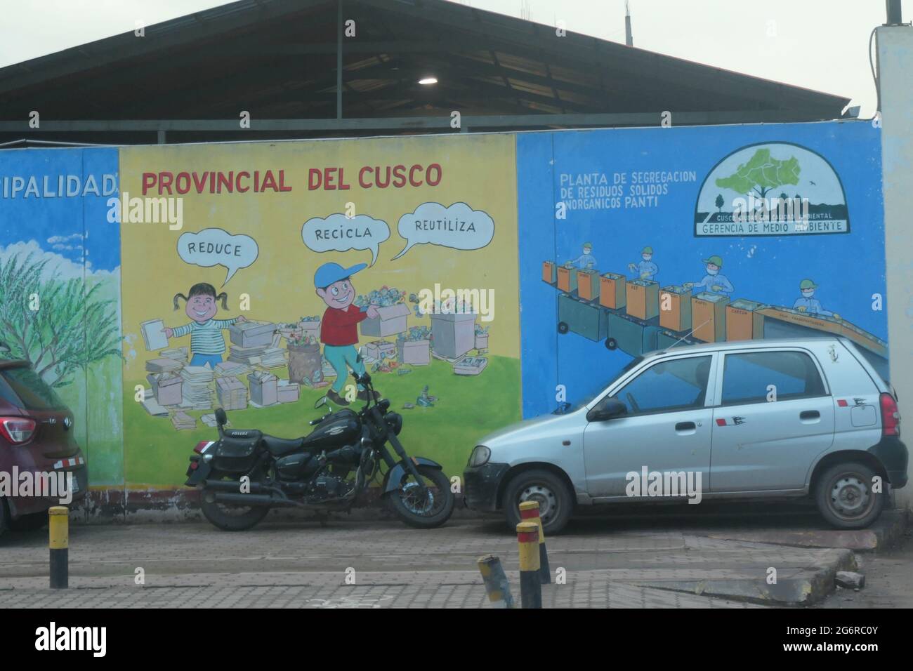 street sign and motorbike in the Republic of Peru motorbike car cars ...