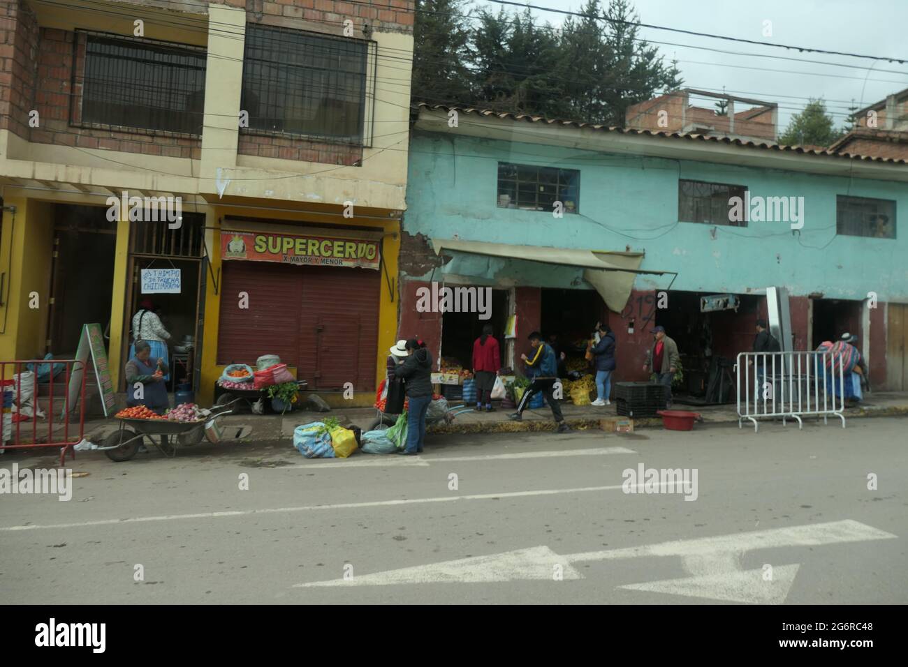 Shop in a village in the Republic of Peru people working workers ...
