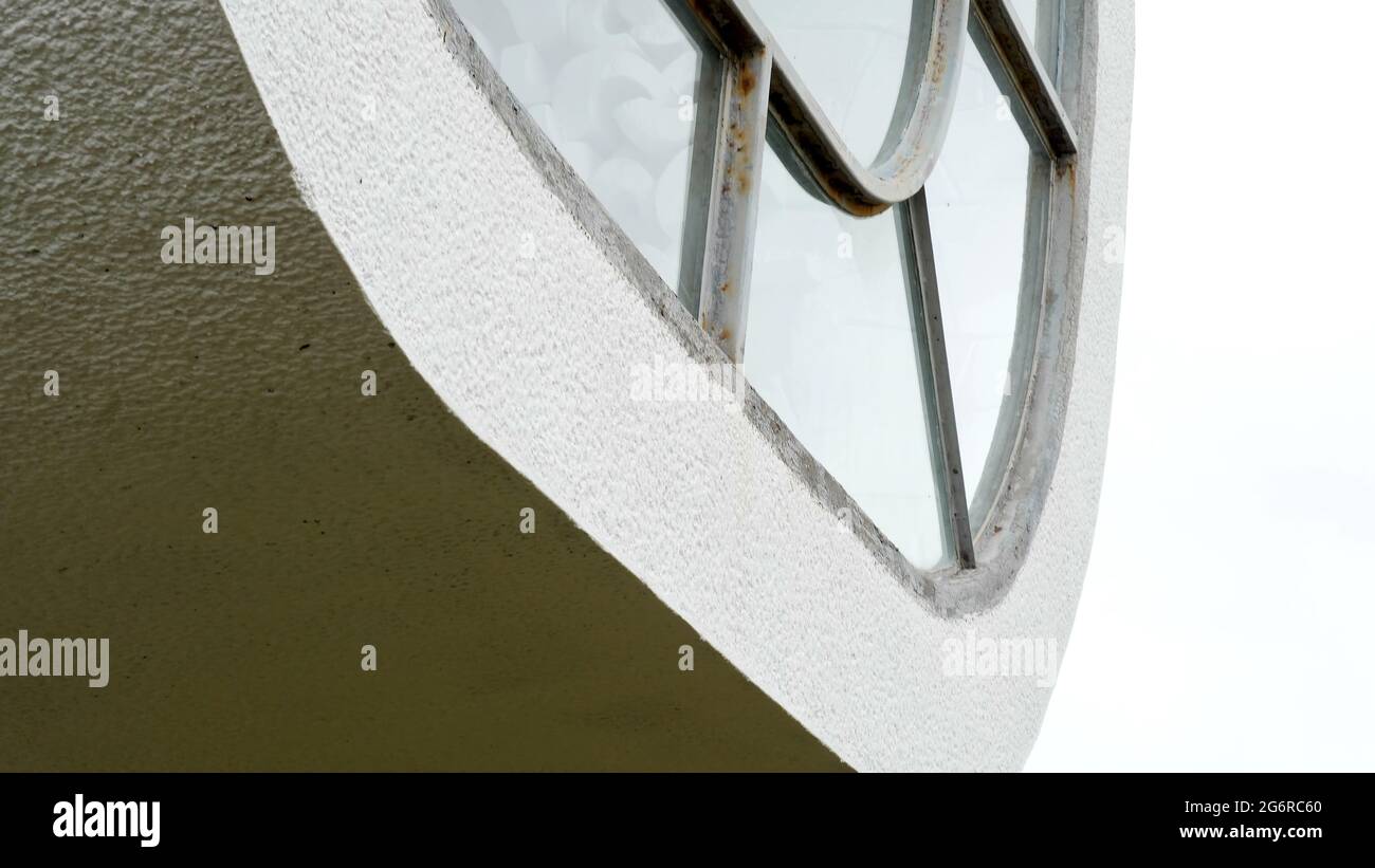 Old Rusty Windows In Abandoned Industrial Warehouse Factory Building ...