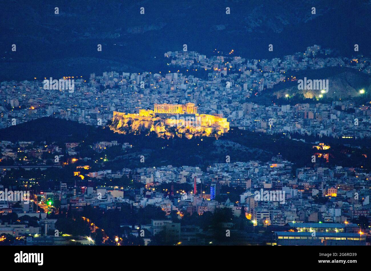 Iconic view of the Acropolis of Athens, Greece Stock Photo - Alamy