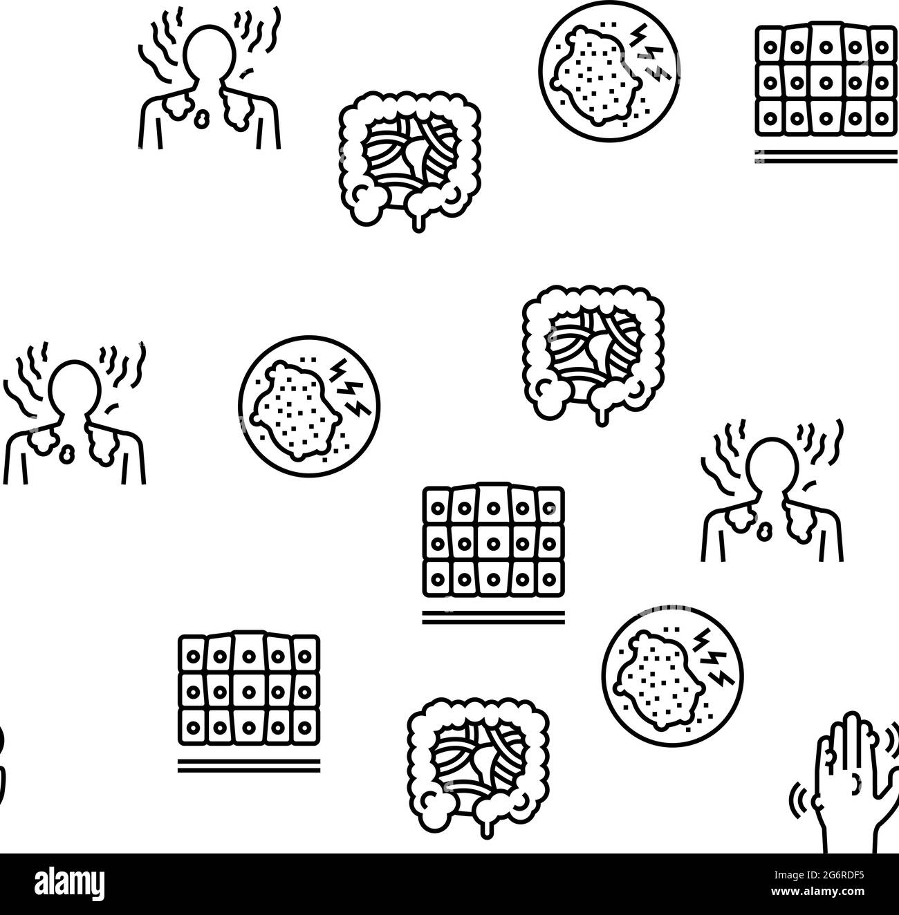 Disease Human Problem Vector Seamless Pattern Stock Vector Image & Art ...