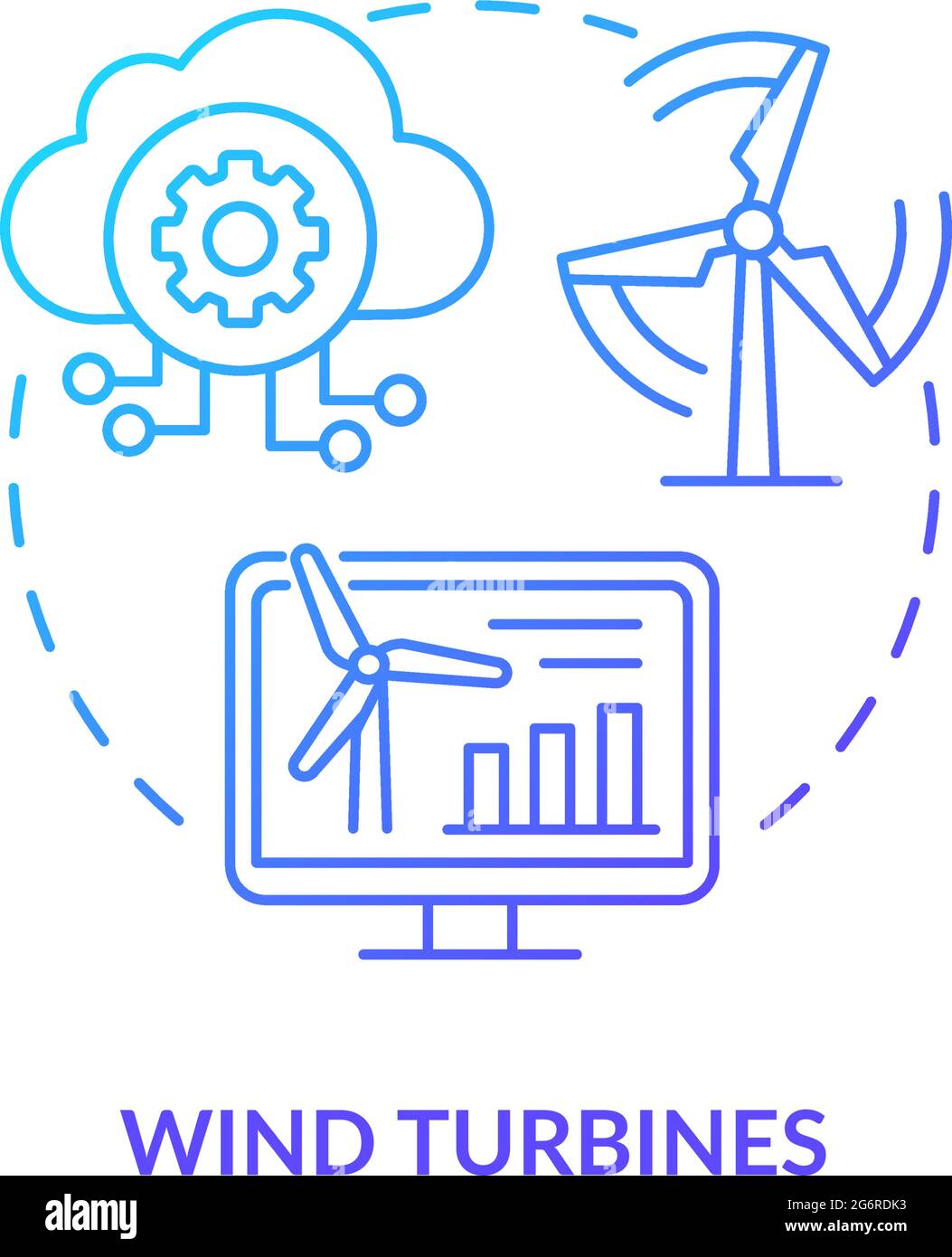 Futuristic windmill logo hi-res stock photography and images - Alamy