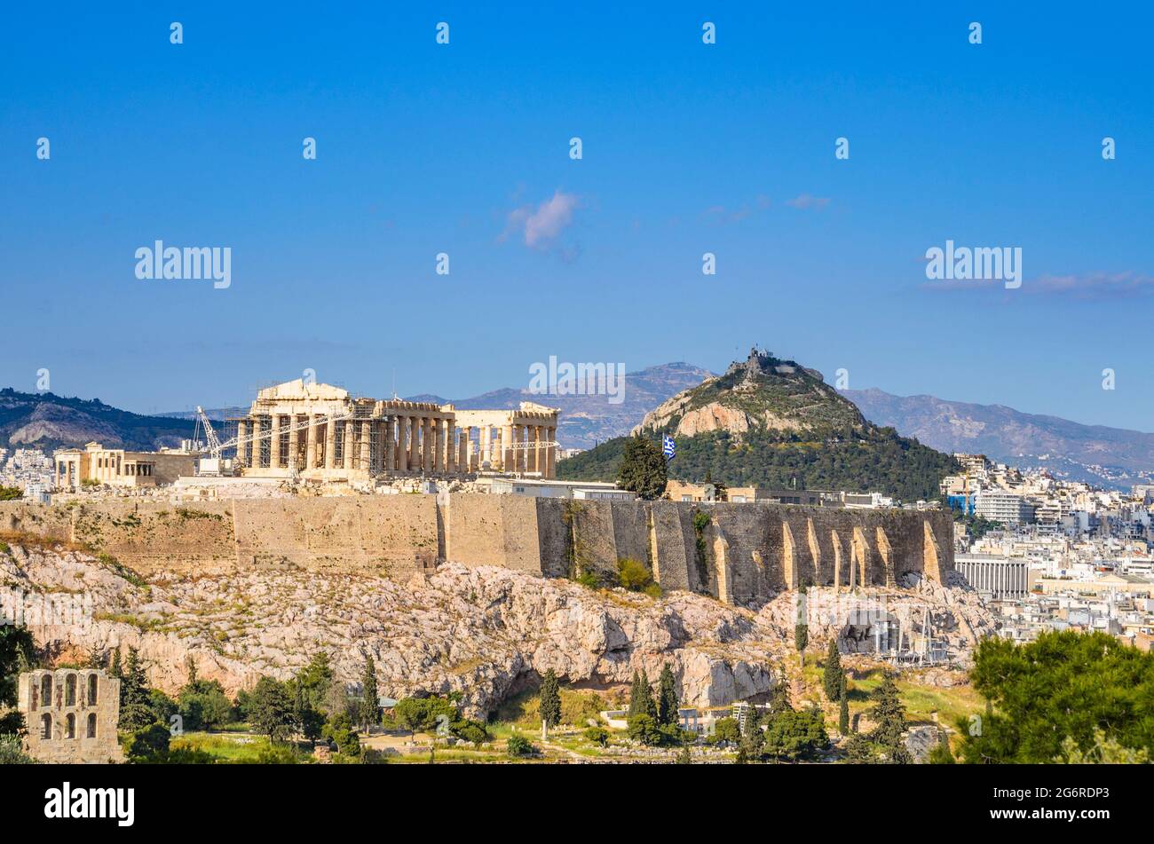 Iconic view of the Acropolis of Athens, Greece Stock Photo - Alamy
