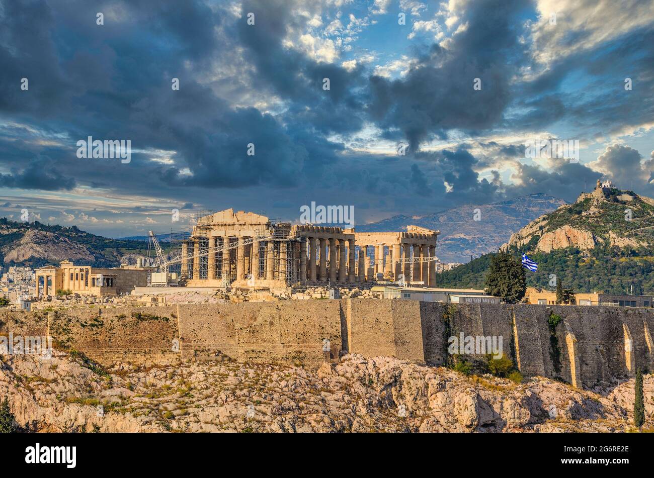 Iconic view of the Acropolis of Athens, Greece Stock Photo - Alamy