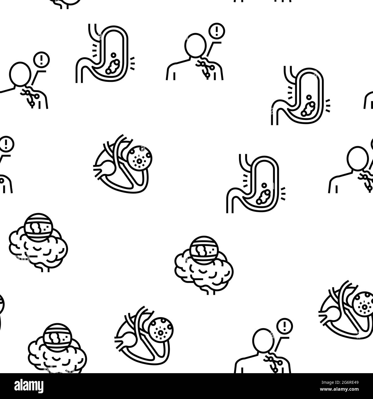 Disease Human Problem Vector Seamless Pattern Stock Vector Image & Art ...