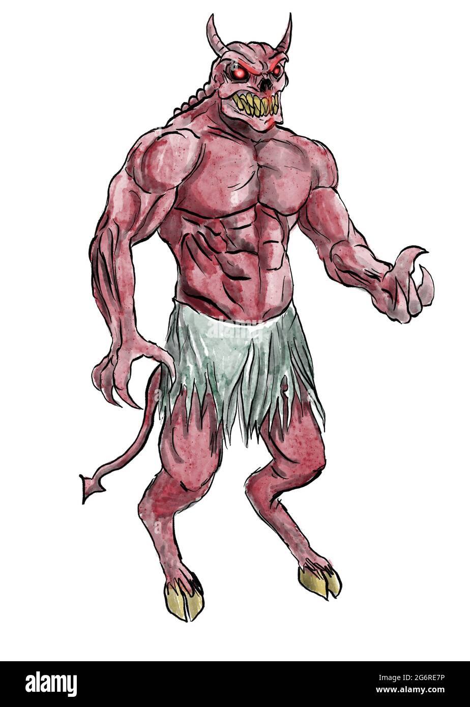 demonic creature illustration Stock Photo - Alamy