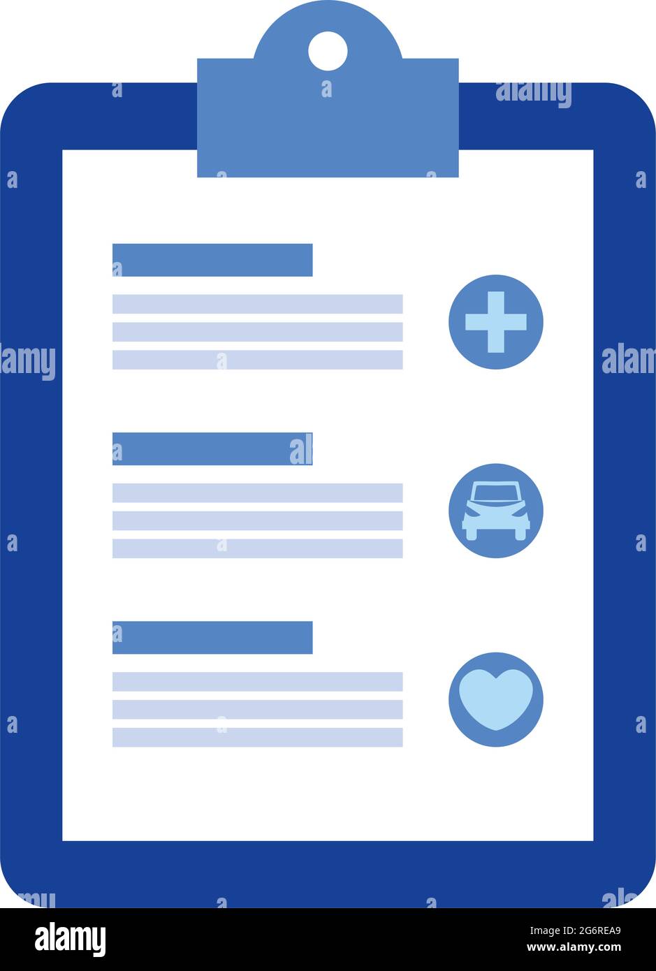 Health insurance list personal Cut Out Stock Images & Pictures - Alamy