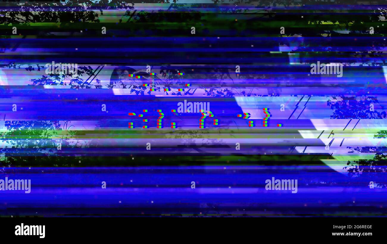 3d illustration - No signal, message with glitch effect Stock Photo - Alamy