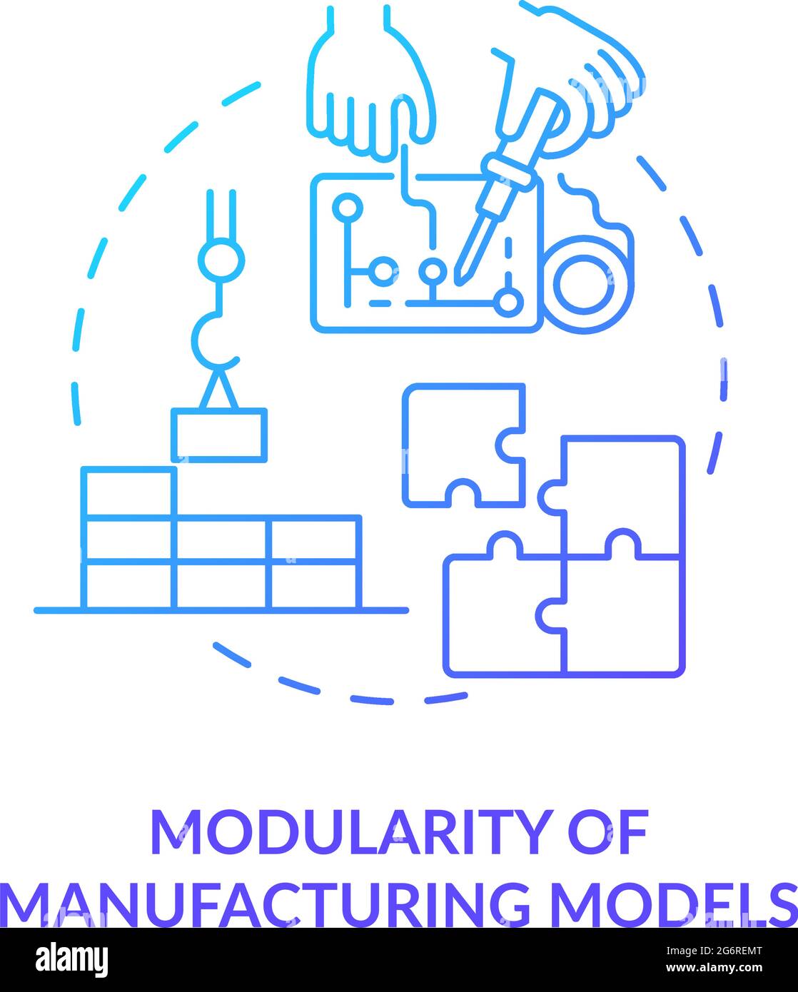 Modularity Of Manufacturing Models Concept Icon Stock Vector Image And Art Alamy 0375