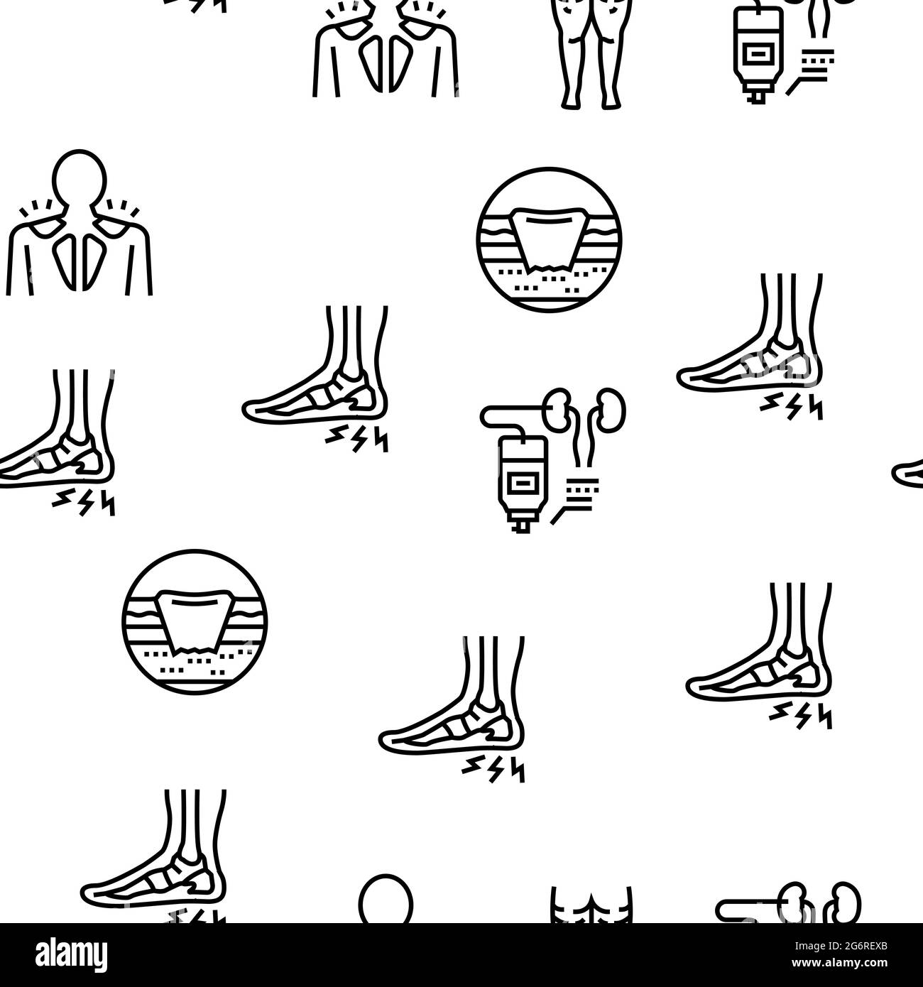 Disease Human Problem Vector Seamless Pattern Stock Vector Image & Art ...