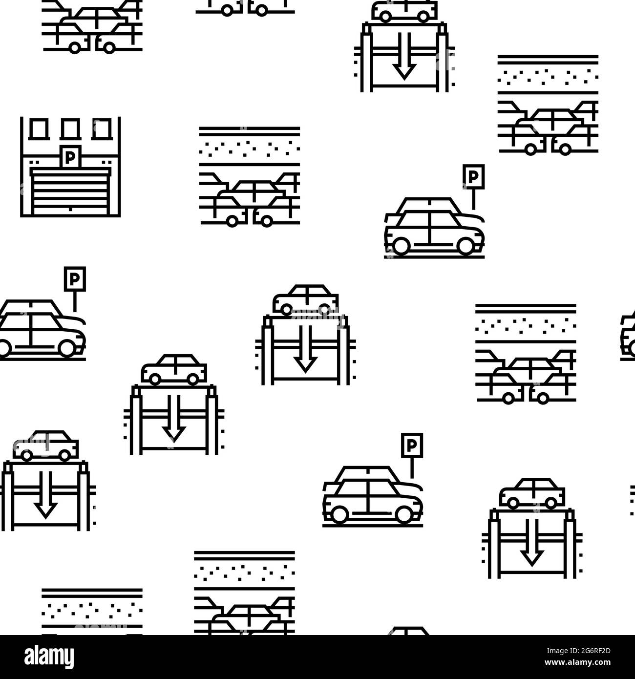 Underground Parking Vector Seamless Pattern Stock Vector Image & Art ...