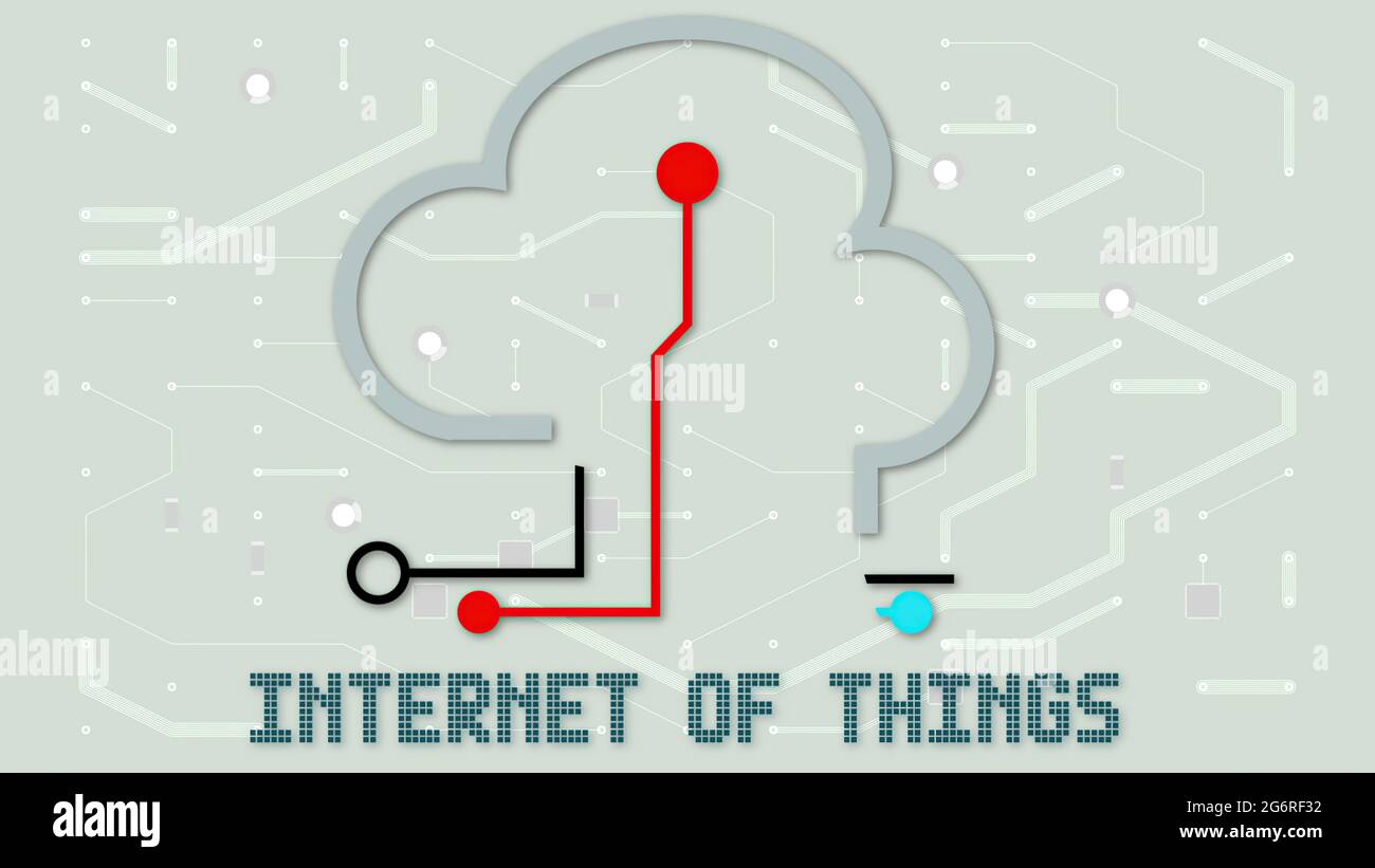2D illustration - IoT (Internet of Things) concept Stock Photo - Alamy