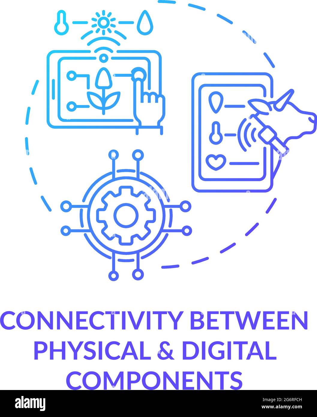 Digital twin abstract Stock Vector Images - Alamy