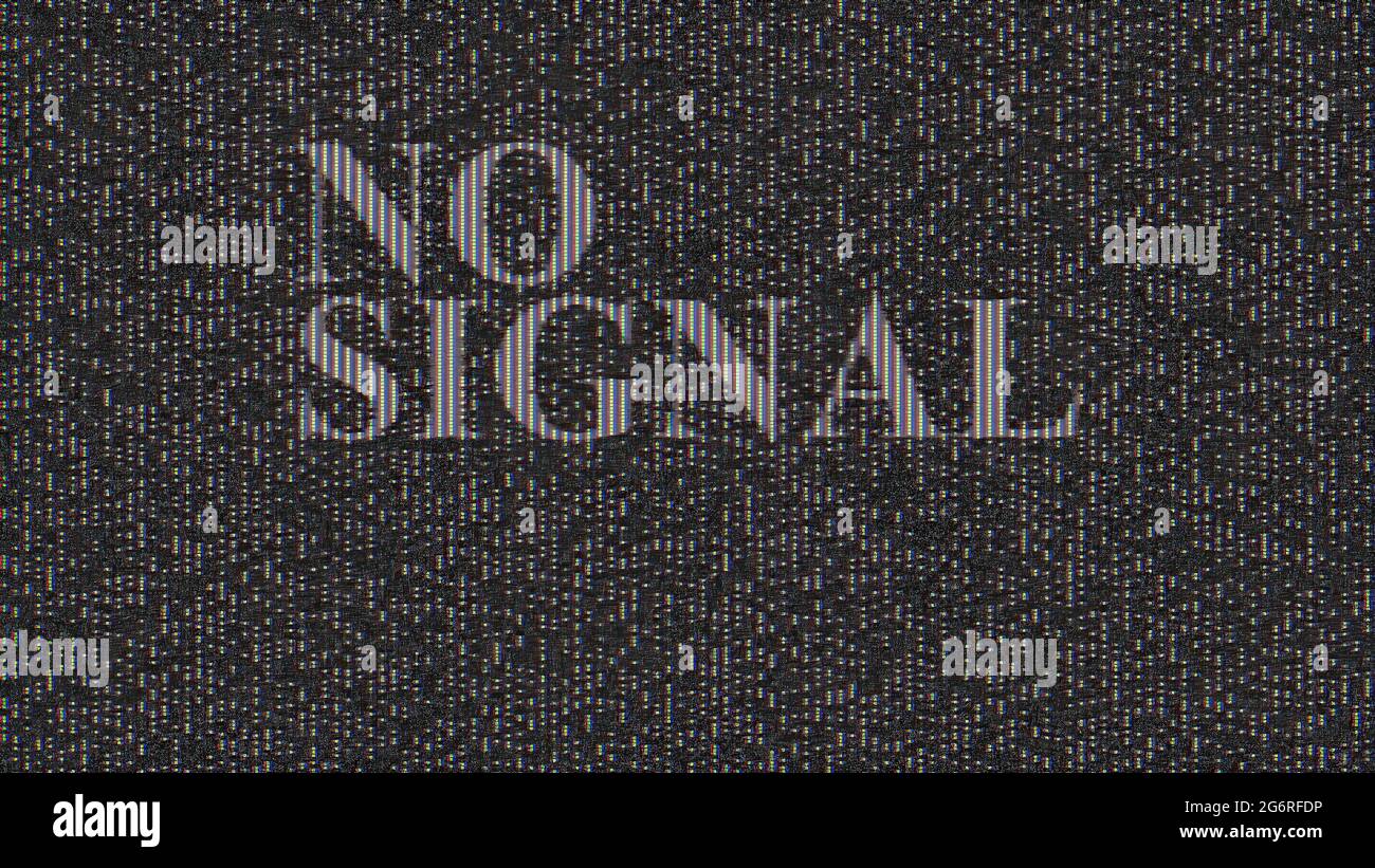 3d illustration - No signal, bad message, pixel error Stock Photo - Alamy