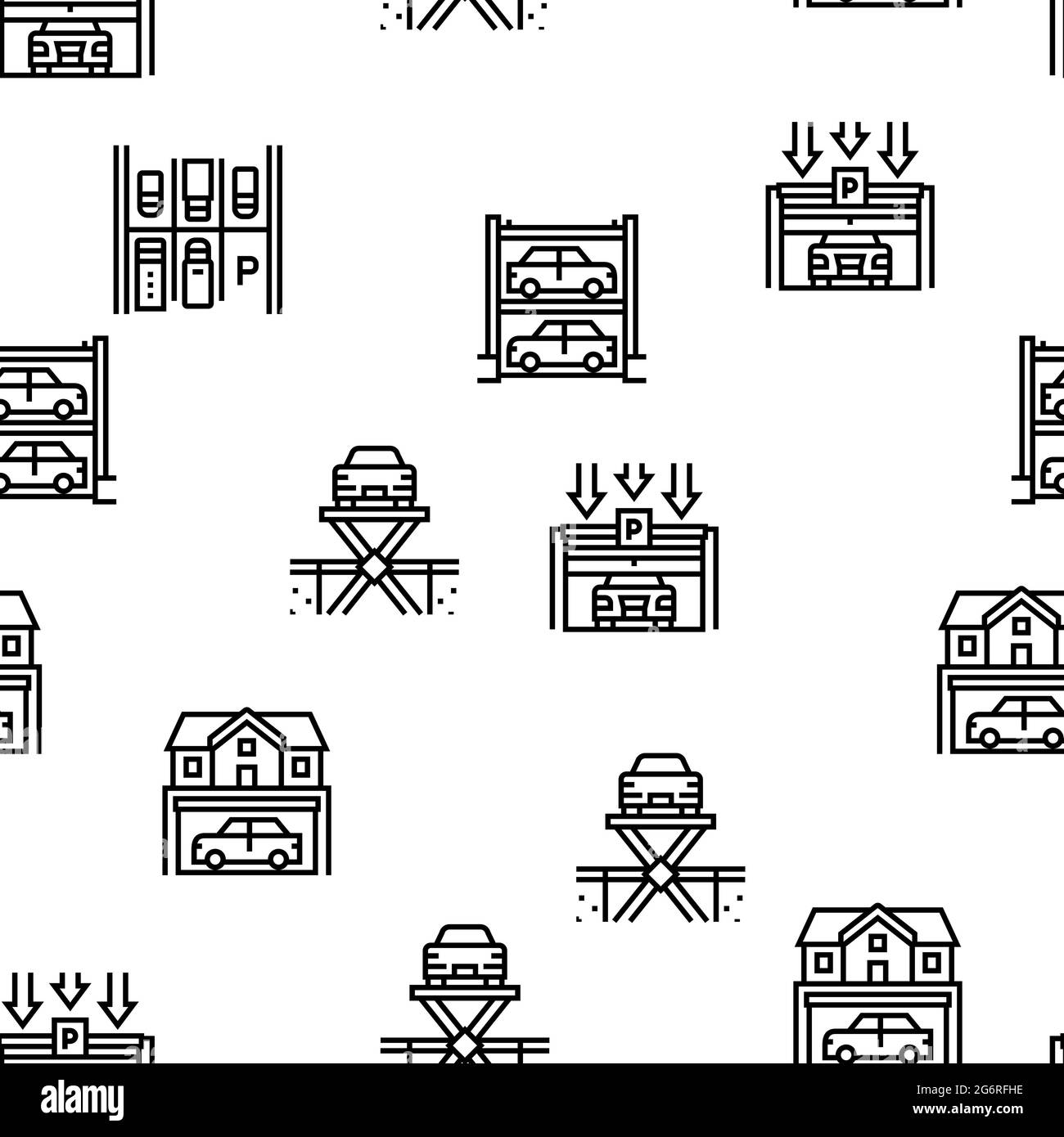 Underground Parking Vector Seamless Pattern Stock Vector Image & Art ...