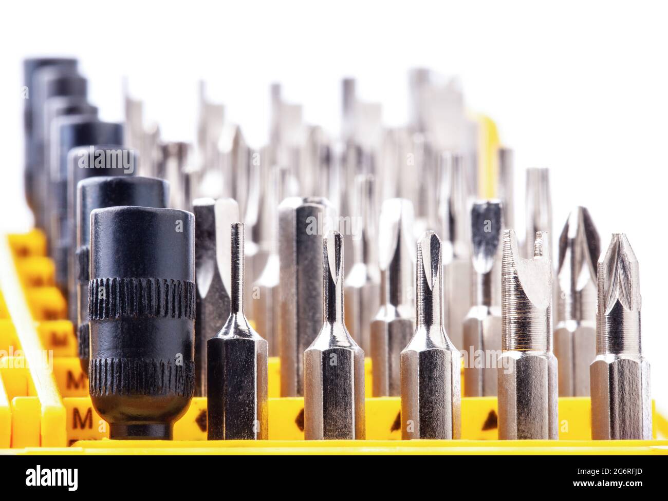Precision Screwdriver Bit Set, on white background Stock Photo - Alamy