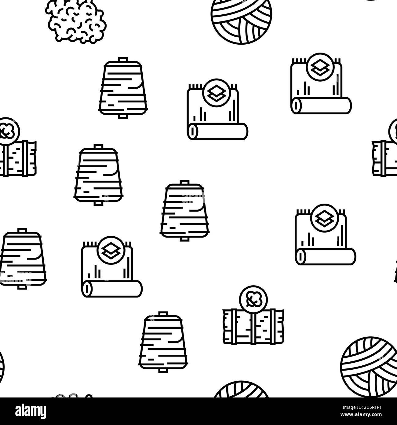 Textile Production Collection Icons Set Vector Stock Vector Image & Art ...