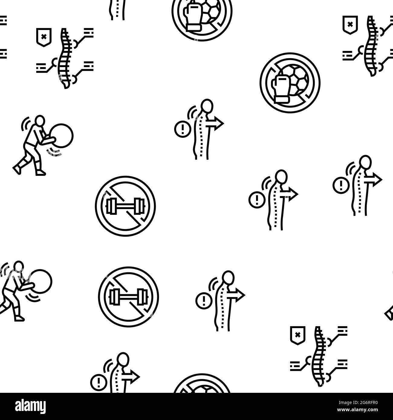 Scoliosis Disease Collection Icons Set Vector Stock Vector Image And Art
