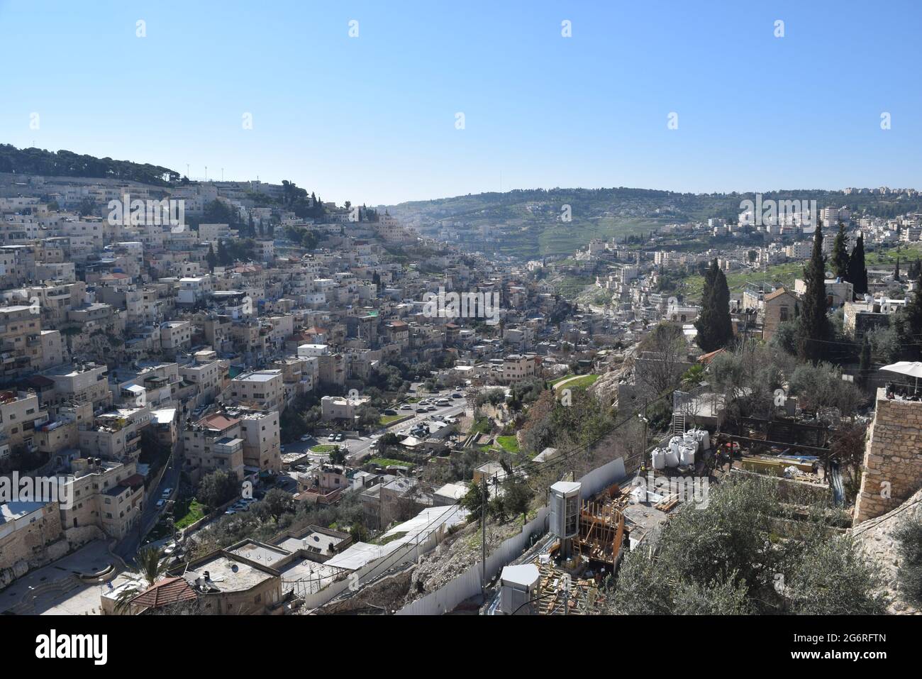 Eastern Jerusalem View from the Old City Stock Photo - Alamy