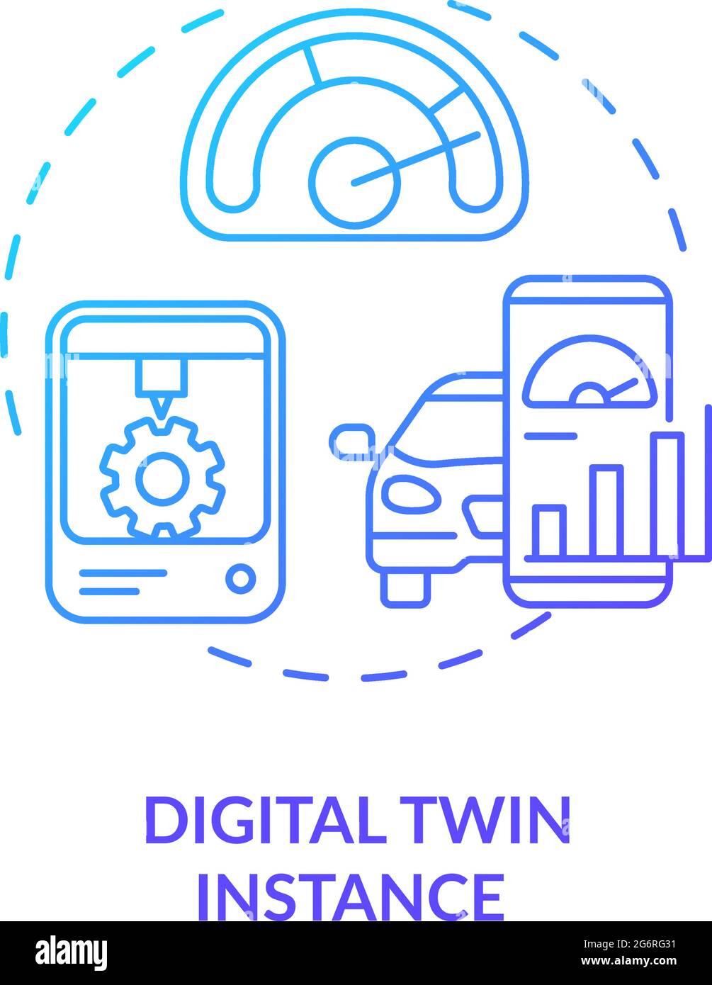 Digital twin instance concept icon Stock Vector Image & Art - Alamy