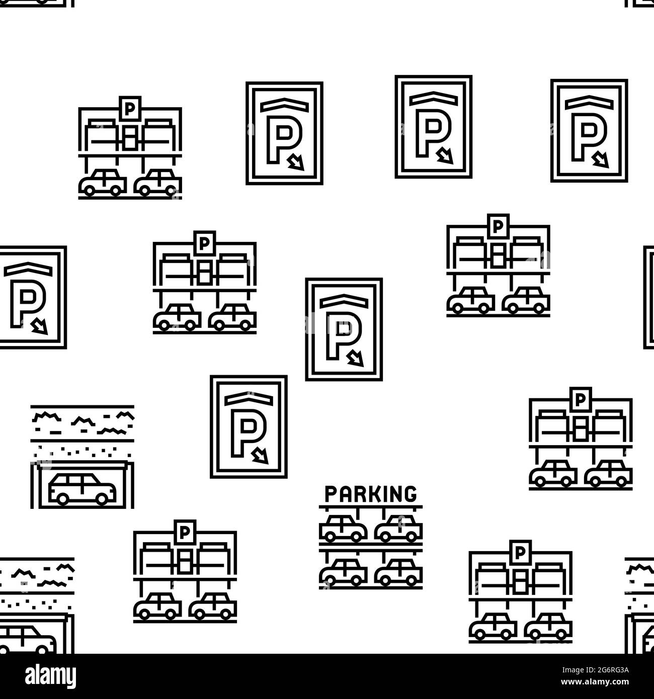 Underground Parking Vector Seamless Pattern Stock Vector Image & Art ...