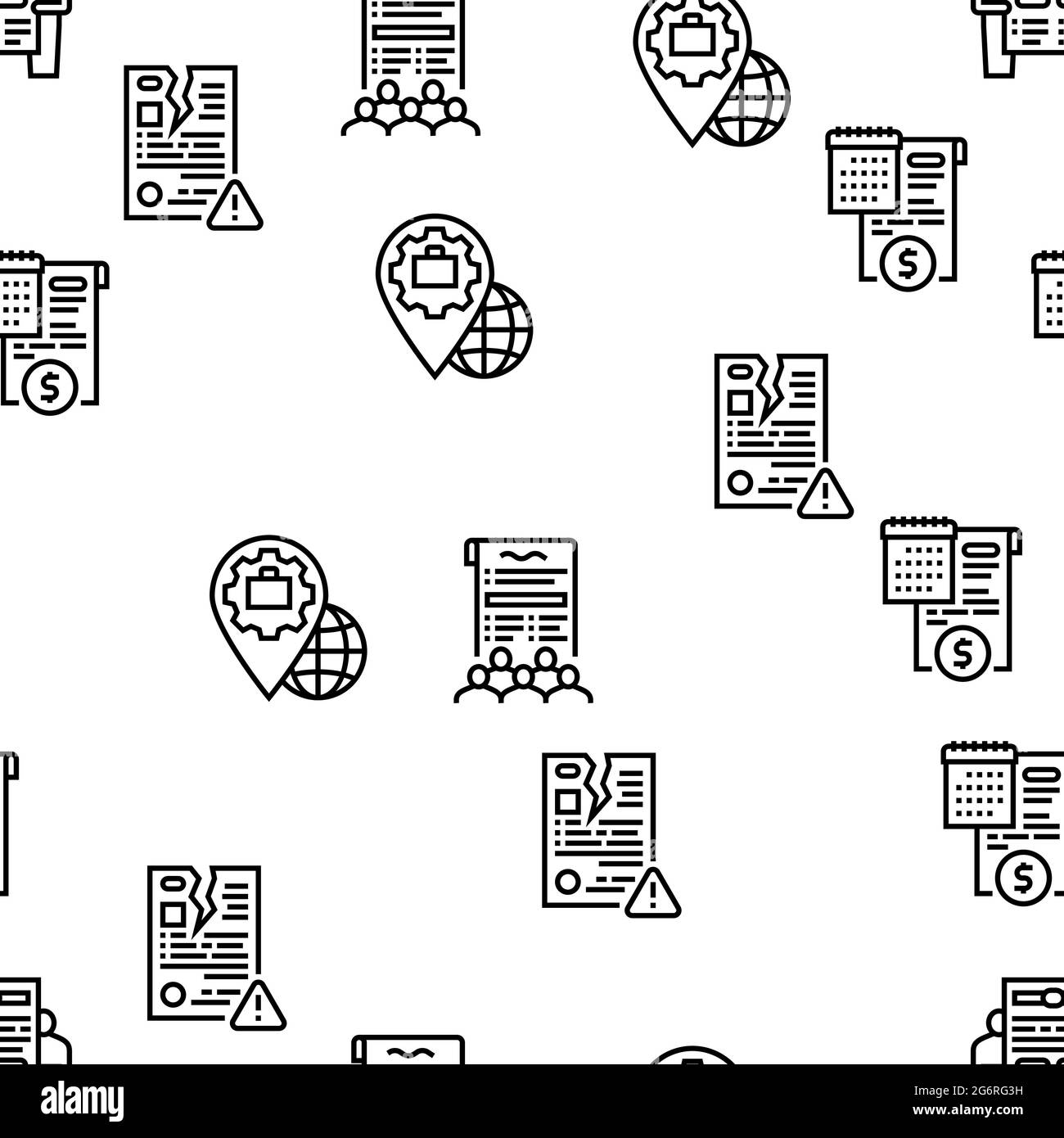 Law Justice Dictionary Collection Icons Set Vector Stock Vector Image ...