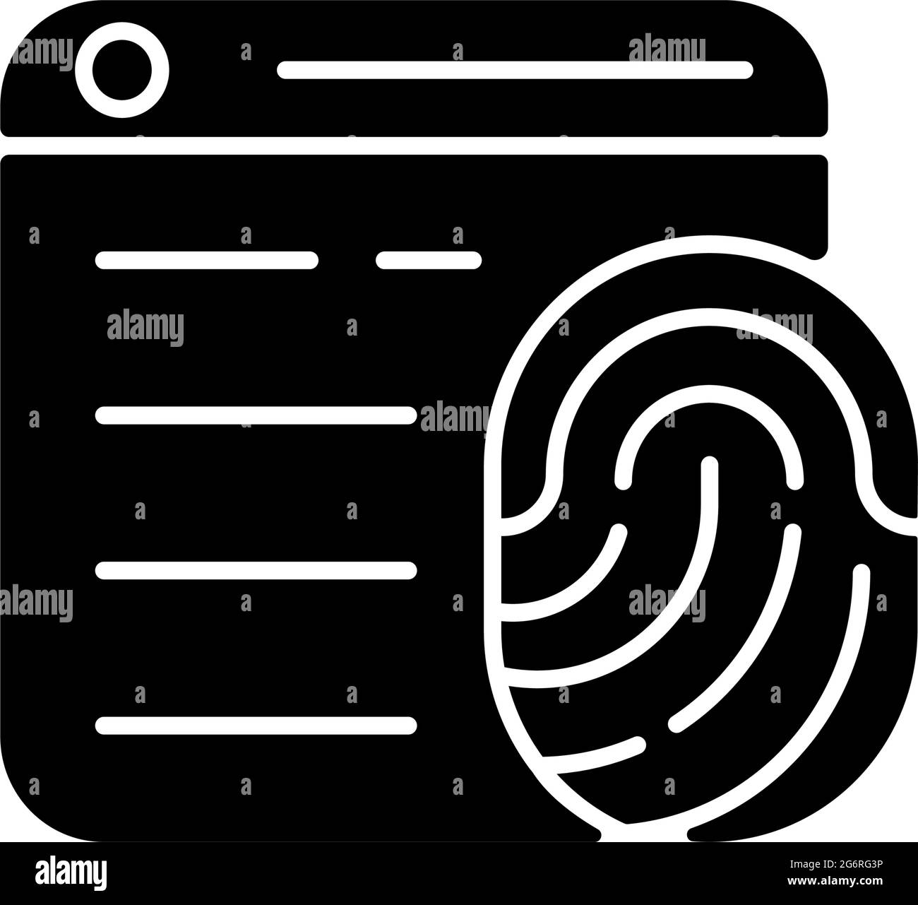 Browser fingerprinting black glyph icon Stock Vector Image & Art - Alamy