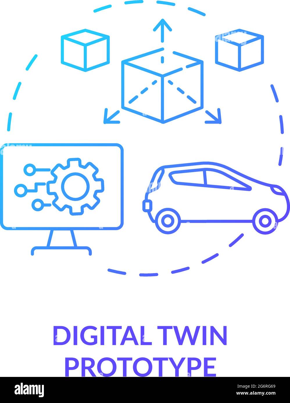 Digital twin science Cut Out Stock Images & Pictures - Alamy