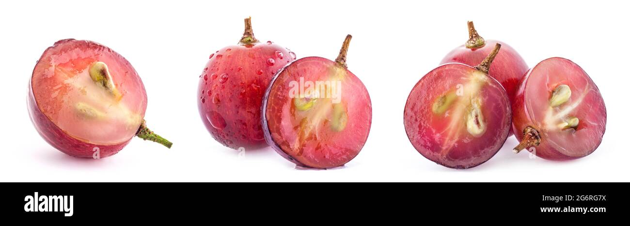 Grapes berry isolated on white background Stock Photo - Alamy